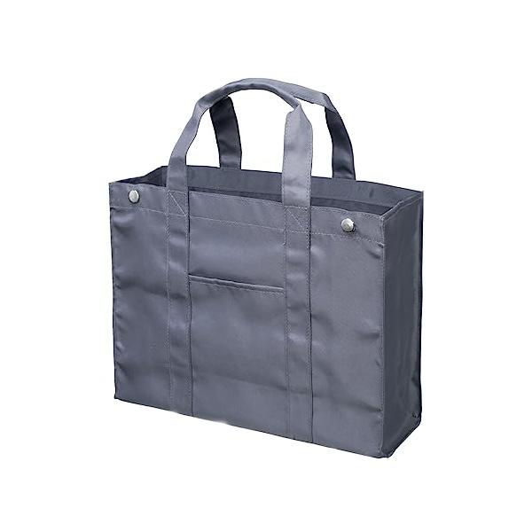 【特長1】A4ファイルボックスがそのまま収納できる（※ファイルボックスは付属していません）【特長2】ホックボタンでカバーになる内ポケット付き【特長3】軽くて丈夫／耐荷重10kg／マチが広いトートバッグ型／ポリエステル100％【用途】会議・プ...