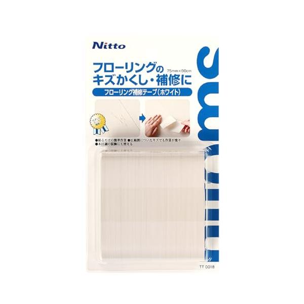 貼るだけカンタン！フローリングのキズかくし・補修に広範囲についた傷でも作業が楽々！けずれ・へこみなど幅広いキズの種類に対応可能なテープタイプ床の色に合わせて選べる豊富な5色展開【サイズ】幅75mm×長さ90cm 1巻