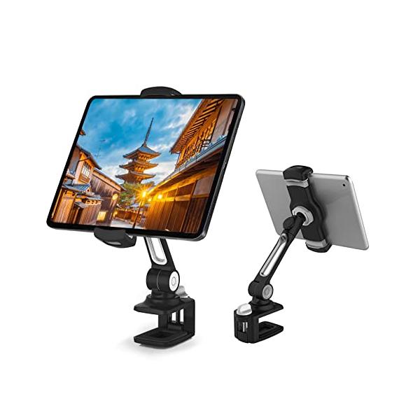 ◎【対応機種】タブレットやスマートフォンはもちろん、Nintendo Switchスタンドとしても利用可能です。クリップの調整幅は145mmから220mmまでです。4.7?12.9インチのタブレットや、スマートフォンなどは楽に対応可能となり...