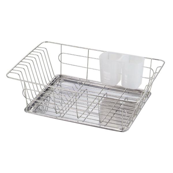 メーカー型番:HW-7331サイズ:(約)幅420×奥行285×高さ120mm重量:(約)840g材質:本体・トレー/ステンレス鋼、水切りポケット/ポリプロピレン(耐熱温度100度)