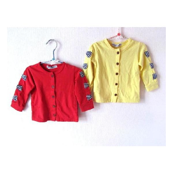 リボンカーディガン定価：2860円(税込)ブランド：DonkeyJossy【ドンキージョシー】サイズ：80/90/100/110/120/130/センチ本体：綿１００％衿ぐり：綿９５％ポリウレタン５％12時までにご注文頂けますと当日出荷でき...