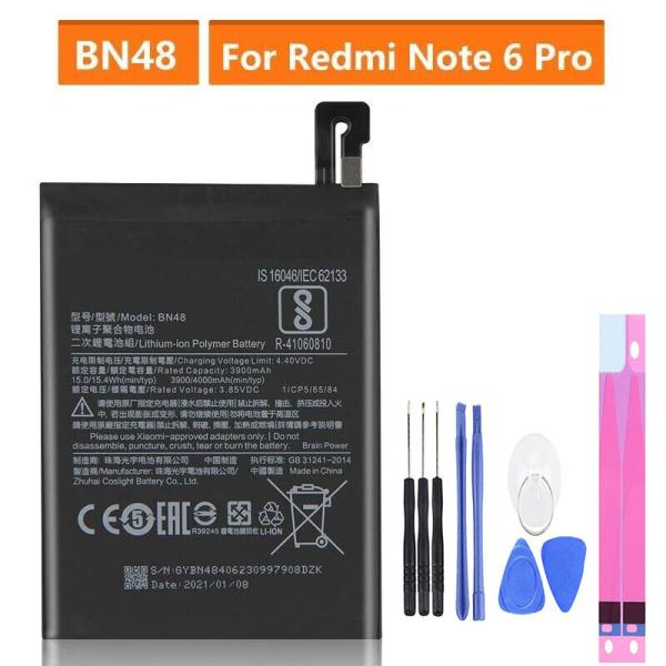 純正同等新品! Xiaomi Redmi Note6 Pro バッテリー BN48 M1806E7TG M1806E7TH 携帯電話のバッテリー 電池パック 交換 内蔵battery 修理工具付き対応機種:Xiaomi Redmi Note...