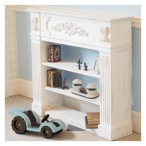 【サイズ】巾100×奥24×高590.5cm ●棚寸法：巾70.5×奥20cm ●棚間隔:19.5cm【カラー】シャビーホワイト、シャビーグレイ、シャビーブラック【素材】ウッド・レジン【生産国 】中国