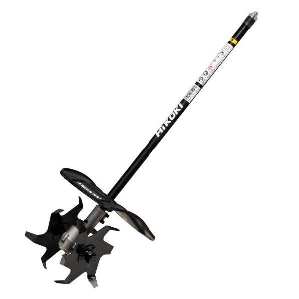 HiKOKI純正のカルチベータアタッチメント00382809は、耕うん幅170mmのカルチベータ（ブレード外径221mm）で、小規模畑や家庭菜園に最適。ギヤ比1/46の高トルク設計。全長934×幅236×高267mm、質量2.7kgのコンパ...