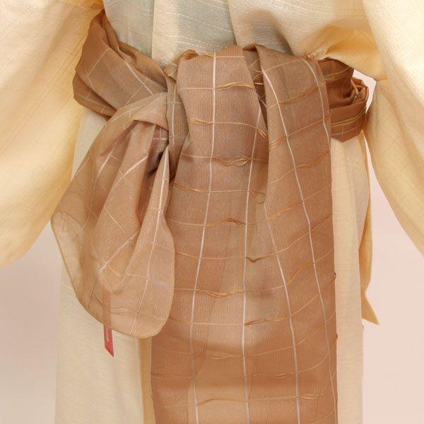 ・へこ帯（浴衣帯）サイズ 帯サイズ：巾約40ｃｍ品質 新品 ★男性用では希少な兵児帯ですパリっとしていて結びやすい帯です・ポリエステル93％・和紙（マニラ麻7％）・タグ表示：ViViSienne(ビビジェンヌ)