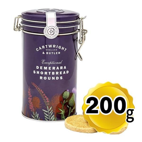 【商品詳細】●イギリスを代表する老舗百貨店で販売されているホームメイドスタイルのビスケット、カートライト&amp;バトラーの「デメララ ショートブレッド」 です。●デメララ（ざらめ）の心地よい歯ごたえが楽しいアクセントを加えます。●たっぷり...