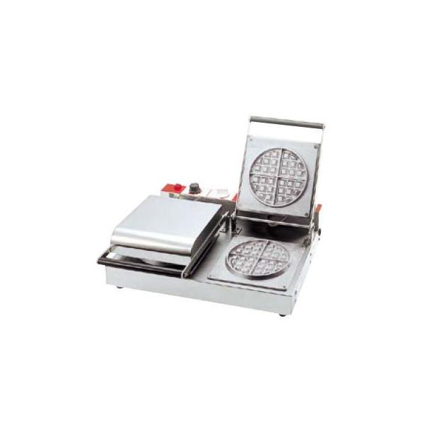 ※この商品は代引不可です。SBW-200 丸型(ダブル)【送料無料】業務用ワッフルメーカー 店舗用識別コード：11-0372-0201