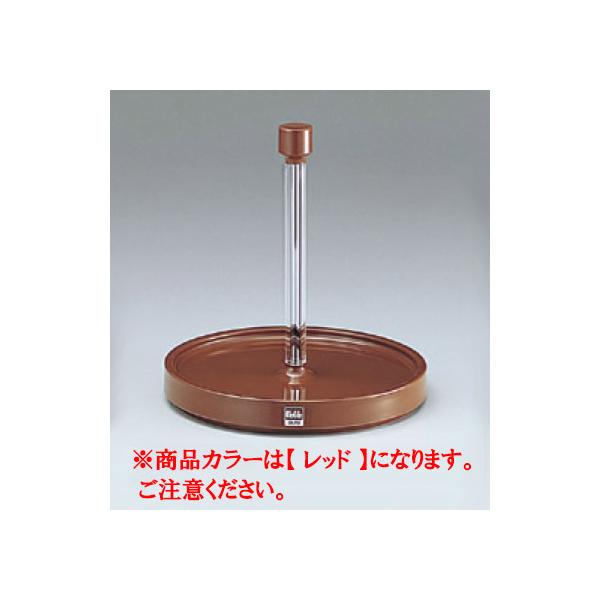 回転カスター レッド卓上備品 卓上小物 トレイ 回転台 ノーブルシリーズ テーブル小物 店舗用識別コード：11-0601-0202