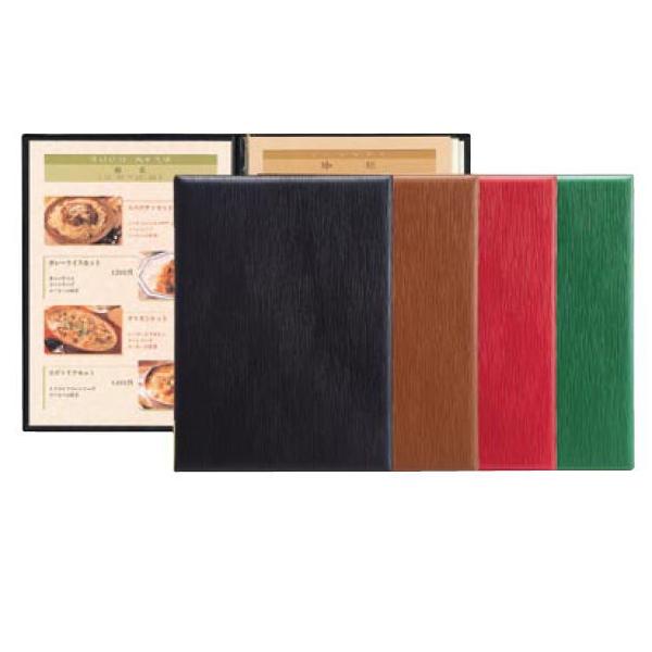 メニューブック MS-302 黒お品書き メニューカバー シンビ おしながき メニュー表 献立表 クリアファイル メニューホルダー 合成皮革 B5 店舗用識別コード：11-0629-0501