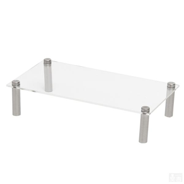 【サイズ】アクリル:約220mm×120mm(板厚2.5mm)/脚:φ12mm×高さ(約)30mm/50mm/100mm【材質】アクリル樹脂/[脚]本体:ステンレスSUS304(艶消し)、ネジ部:スチール(クロムメッキ)組み立て式となり支柱...