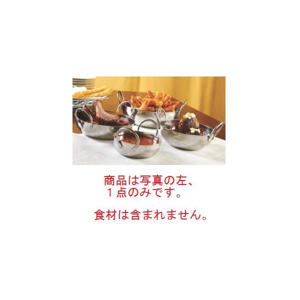 業務用 両手鍋商品は写真の左、１点のみです。　食材は含まれません。【外寸】φ143×H38mm【材質】ステンレス●器としても、オーブンに入れてココットとしても。店舗用識別コード「EBM-16-1540-11-003」