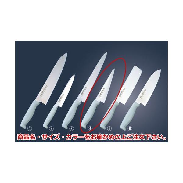 包丁 藤次郎 Tojiro Color【刃渡】15cm【全長】285mm【g】125g【背厚】2.5mm〈特　長〉刀身●医療用メス素材であるモリブデンバナジウム鋼使用。錆びにくい、粘りがある、欠けにくい等厳しい要求に答えます。ハンドル●現場...