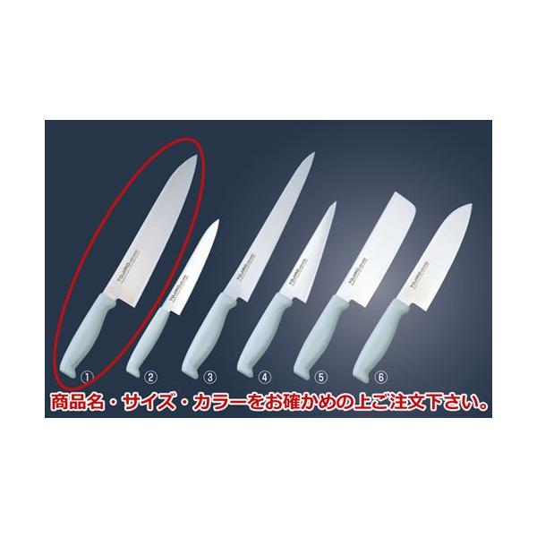 包丁 藤次郎 Tojiro Color【刃渡】21cm【全長】345mm【g】150g【背厚】2.5〈特　長〉刀身●医療用メス素材であるモリブデンバナジウム鋼使用。錆びにくい、粘りがある、欠けにくい等厳しい要求に答えます。ハンドル●現場の声...