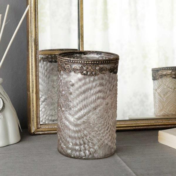 ブランド：Mathilde M/マチルドエム商品名：キャンドルホルダーサイズ：直径9.5×高さ16cm材質：ガラス、金属原産国：中国お届け方法：宅配便注意事項ハンドメイドによるアンティーク加工が施されておりますので、気泡、小傷のようなものが...