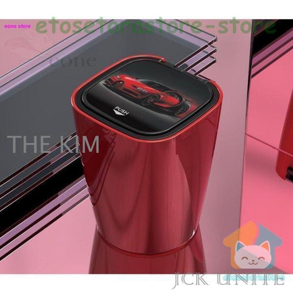 商品詳細■新品■サイズ(約)：高さ93mm×75mm×62mm■重さ　331ｇ■カラー：ブラック レッド　ブール【特徴】車のドリンクホルダーに収まる灰皿フタを押してワンプッシュで開けられるインテリアになじむシンプル&amp;amp;amp;...