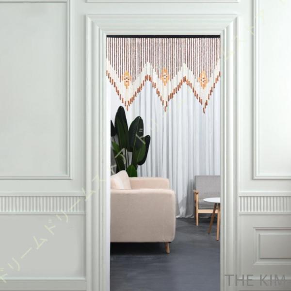 ★サイズ：幅 90cm  高さ 60/45cm  60本  測定の単位：cm★材質：天然木・樹脂★桟：天然木色：ブラウン・ベージュ★塗装：ラッカー塗装★クリーニング方法：湿った布または水で拭きます★ヒント：1.ビーズカーテンは、その種類や株...