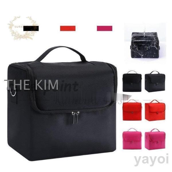 ■■カラー ブラック ローズ レッド■サイズ 28x26x20cm※サイズは平置きでの実寸になっております。多少誤差がございます。 メイクボックス コスメボックス メイクケース メイク収納 化粧品ケース コスメ 小物収納ボックス オックスフォード