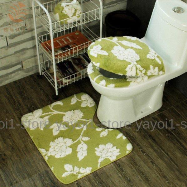 トイレマット，便座カバーとフタカバーの三点セットです。トイレの中の模様替えもしてみませんか？【サイズについて】フタカバー便座カバー:110cmトイレマット:50cmx60cm【素材について】ポリエステル【カラーについて】【カラーについて】生...
