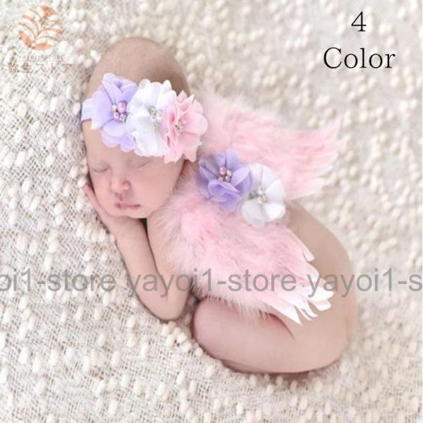 可愛い写真が撮れちゃう天使の羽根と花のセットです。SNS映え間違いなしのアイテム【サイズについて】画像をご参照ください