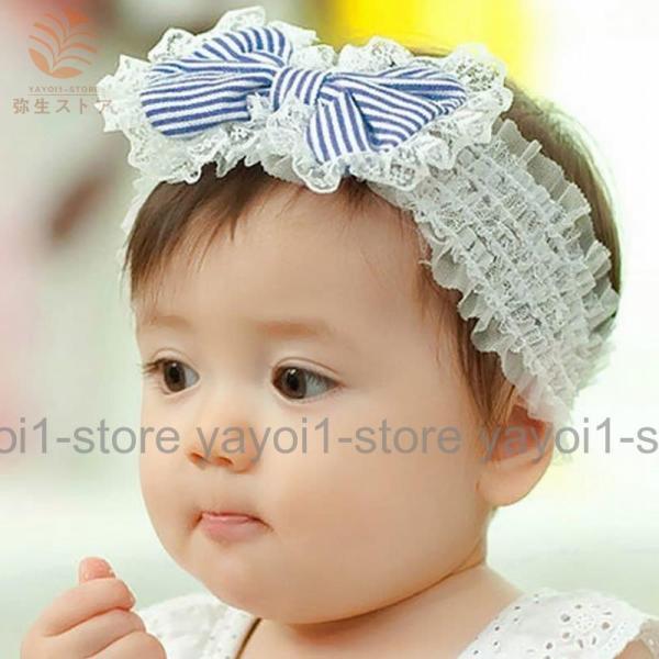 ベビー用のかわいいになります。フリルをたっぷり使用しており女の子らしさ溢れる一品です☆【サイズについて】リボン：12×8cm頭まわり：34-60cm以内※メーカー側で採寸しております。多少の誤差がございますのでご了承ください※※同じサイズで...