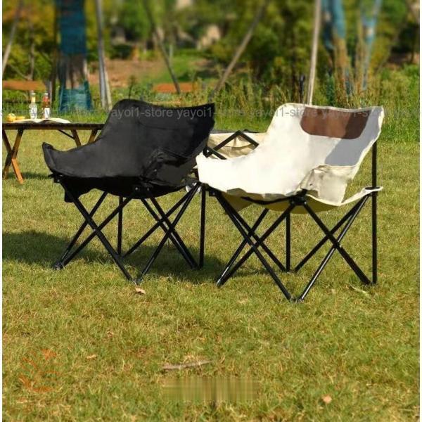 【キャンプ?レジャー / り畳みstyle チェア】カーブしたフレームやオックスフォードウーブンのシート、バックもたれは暖かみのあるデザインになっています。テントでも會にせてえますので、テントをよりにうことができます【オックスフォードの風合...