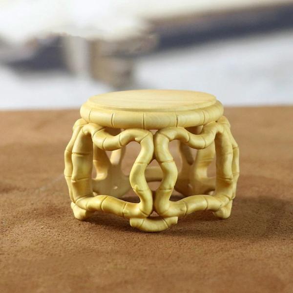 素材: 木 / サイズ: 6.1×6.2×4cm / 重量: 記載なし / 形状: 円形・空洞化 / 加工: 手彫り / 模様: 竹節風 / 用途: インテリア・雑貨 / 原産国: 中国本土 / 注意: 手作業による製品のため、個体差・微細...