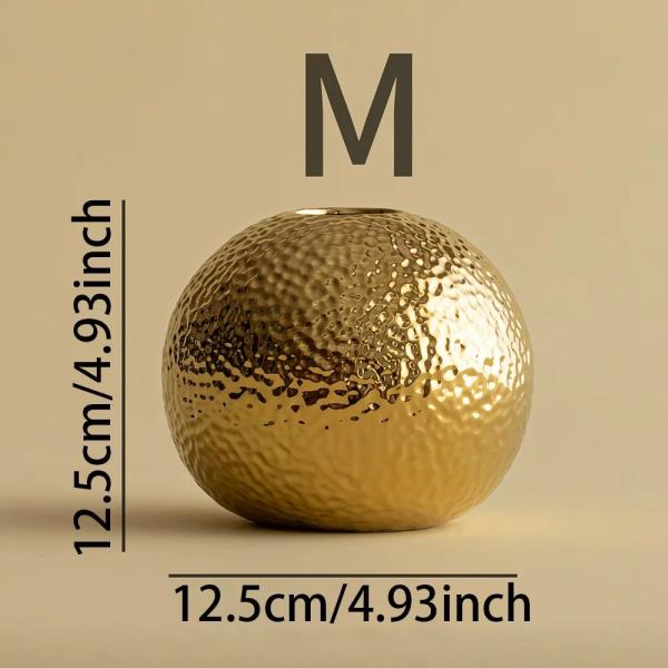 種類: ゴールド-M素材: 陶磁器 / スタイル: モダン / 機能: 卓上花瓶 / サイズ: M / 関連語: セラミック オブジェ 飾り物