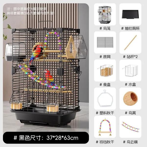 種類: ブラック・セット4材質: 鉄 / タイプ: 鳥用ケージ