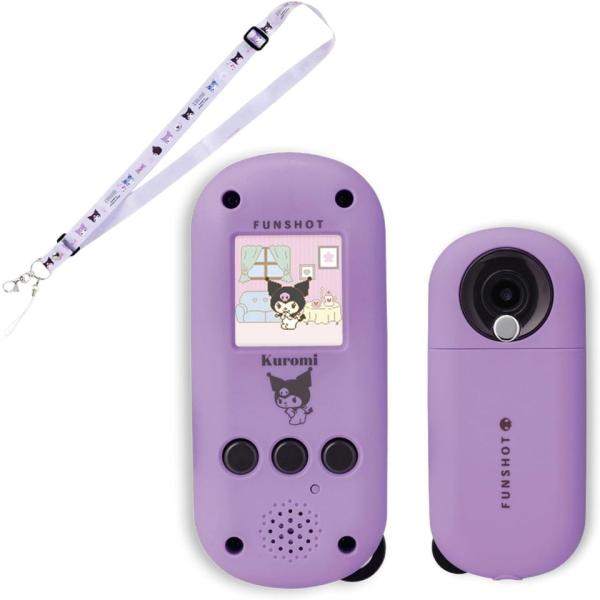 サンリオ製 クロミストラップ付きダイレクトシャッターで”3秒”で起動! 撮りたい「今」を切りとる、毎日のためのデジタルトイカメラ!カメラ本体はクロミのプリントとイメージカラーでデザイン。サンリオキャラクターズのオリジナルフレーム・スタンプは...