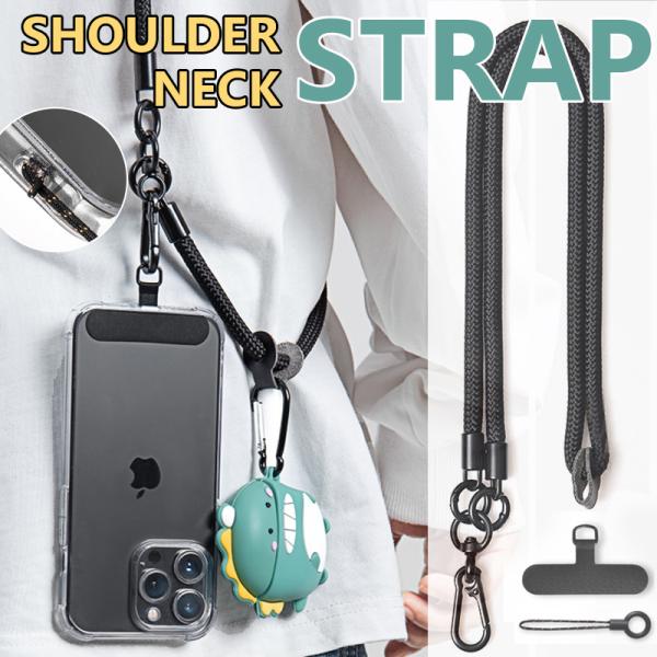 ★「対応機種」iPhone Xperia AQUOS Galaxy Android タブレット デジカメ 汎用★「カラー」ブラック(黒)★「商品特徴」ケースにシートを挟み込んでストラップホールを付加し、スマートフォンの落下を防ぐ外付けネック...