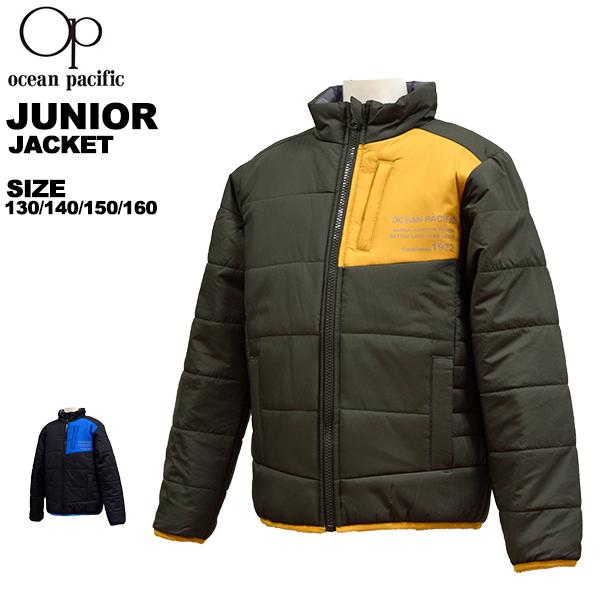 [素材]ポリエステル100％[サイズ] 胸囲【120】 57-63【130】 61-67【140】 65-72【150】 70-78【160】 76-84[特徴]胸の切り替え配色がインパクト抜群。アウトドアテイストのスタンドカラー中綿ジャケ...