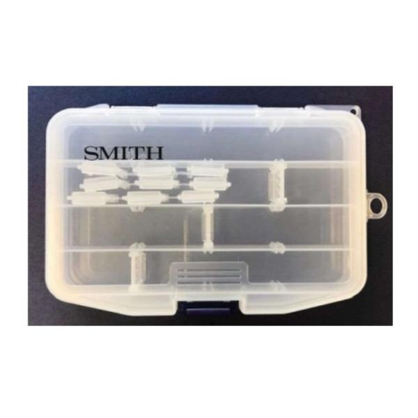 SMITH Original薄型コンパクトで可変仕切板付き、自由に間仕切り可、でもちょっとファットなスモールプラグが収まる。リバーシブルでは少し入り難い、ファットなプラグや体高があるプラグに丁度良く、横幅も広過ぎずに遊びも抑えられます。仕切...