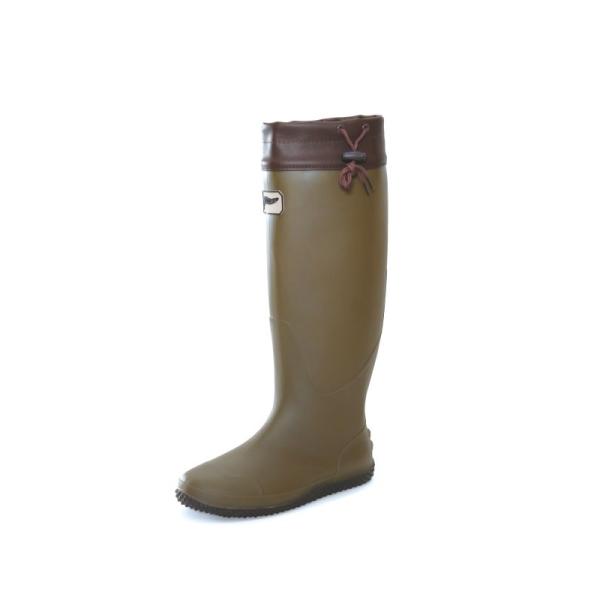 ロング丈でもくるっと小さく丸めて付属の収納袋に入れて持ち運べる。履きやすく、さまざまなシーンで使用可能なロング丈長靴。泥・土が付きにくく、マルチシートを傷めにくいフラット底採用。HANSHINKIJI阪神素地　PVCポータブルブーツ●品番：...