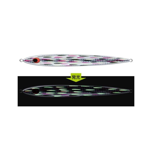 ヒラマサやブリ等の青物に効果絶大な薄型ジグに「回転」という強力な個性をプラスしたトゥルースピンジグ。見る角度によってフォルムが大きく変化するため見切られにくい、極めて薄いボディ。ジャーク時にはハタメクようなアクションを伴う水押の強いダートで...