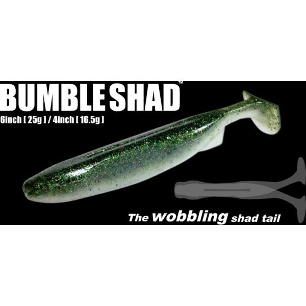 The wobbling shad tail「バンブルシャッド」は、従来のシャッドテールタイプとは一線を画すウォブリングアクションでベイトフィッシュの動きをリアルに再現したニューコンセプト・シャッドテールです。ベリー(下)側に高比重マテリア...