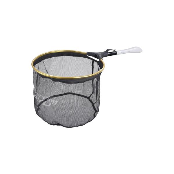 柄が折りたためる鮎だもルアーを使ってアユを狙うリバーリングアユにも対応するオールラウンダーな鮎だも。柄をコンパクトにおりたたんだ状態から、レバーをひいて振り上げるだけでランディング仕様に開くことが可能。レバーは、フックハンガー形状のため、ベ...