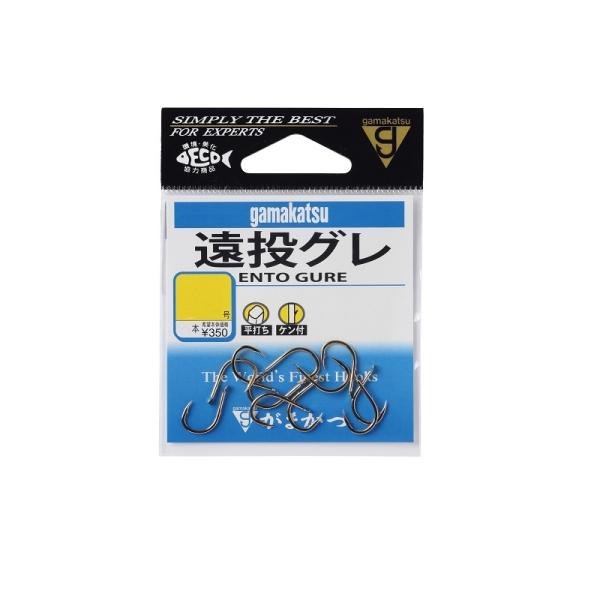 軸にエサ止めの「ケン」が付いており、オキアミの柔らかいエサでも遠投できます。Gamakatsu  ENTO GUREがまかつ　遠投グレ●品名コード：12510●号数：7●入数：12