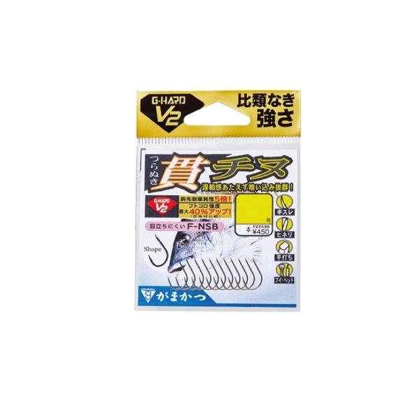 細軸軽量設計により、食いの良さ・貫通力ともに抜群！G-HARDV2採用により「強度がある細軸鈎」を実現。無光沢で目立ちにくいF-NSBと、エサに馴染みやすいファインピンクの2色の薄膜コーティングを採用。GAMAKATSUがまかつ　G-HAR...