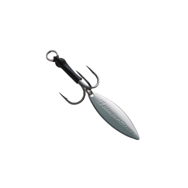 ブレードジギングや鉄板バイブ、ショアジギングのブレードチューンに。鈎掛かり抜群のフッ素コート仕様のトレブルフック採用。ショアからオフショアまでオールラウンドに。＜ノーマルタイプ＞巻き抵抗が少なく、高速リトリーブが可能なノーマルタイプのブレー...