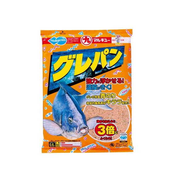 軽いパン粉素材に、集魚力と遠投性をプラスグレの常食である青のりやパン粉などの軽い素材を中心に配合し、強力に浮かせるタイプの配合エサです。アミエビやオキアミからでる集魚成分をたっぷり含んだドリップを吸収。青のりの香りも加わり、グレを上層に寄せ...