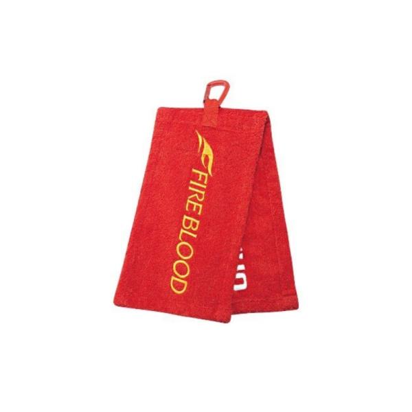 樹脂製カラビナ付、ブランドロゴ入りタオル。●ブランドロゴ入りタオル●D環でお好みの位置に取り付けSHIMANOシマノ　フィッシングタオル●品　番：AC-060P●カラー：FIRE BLOOD●サイズ：60×15cm