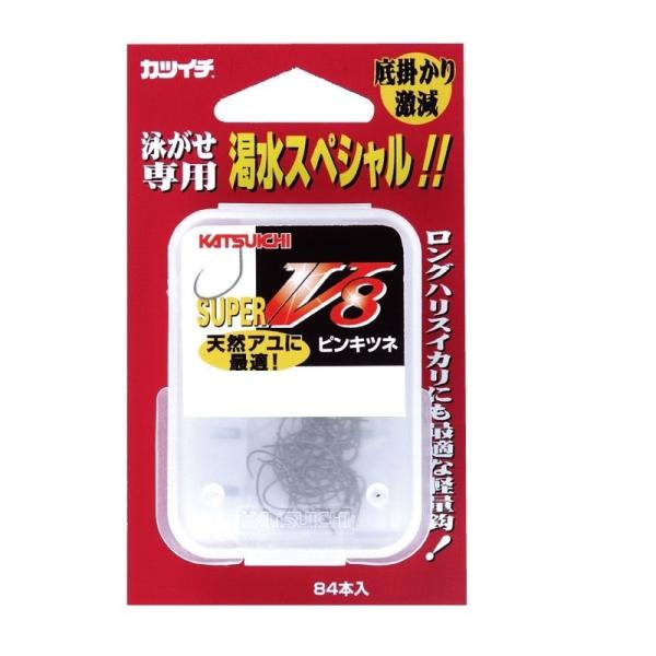 天然アユ攻略に絶対の自信。より泳がせ釣りに長けるV8のサイズダウンモデル。小さい為オトリへの負担軽減。浅場でも根掛りなく超バランス性能を発揮。■K-2 HARD■サイドギアKATSUICHI SUPERV8カツイチ　スーパーV8●品番：10...