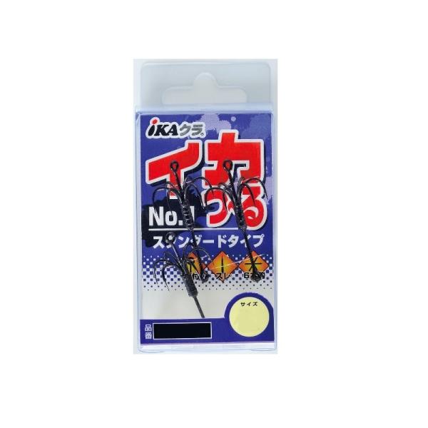 オーソドックスなイカ用6本錨■スレ■管付KATSUICHIカツイチ　IS-51 イカつ〜るNo.1●サイズ：L●入数：3