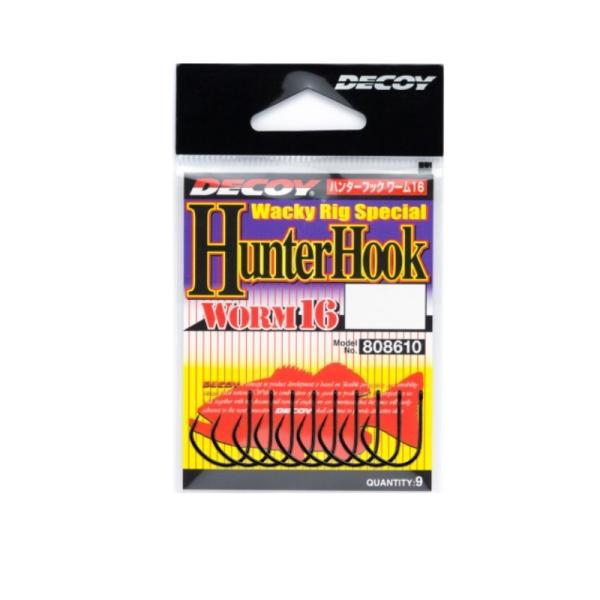 「ハンターフック ワーム16」はスレバスに口を使わせるためのワッキーリグ専用フック。ボリュームのあるワームを使用した際の、ワームの裂けを最小限におさえ、フッキングの良さをも両立させるワイヤーの太さを採用し、掛けたバスをしっかりととらえ、確実...