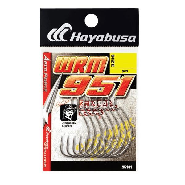 並木敏成プロデュース　「ワームの動きを活かして掛ける」ショートシャンク＆ワイドギャップのオフセットフックHayabusa BASSはやぶさ　ワーム951エアロ 　4/0■商品説明・商品名：ワーム951エアロ 　4/0・鈎：4/0・入数：6・...