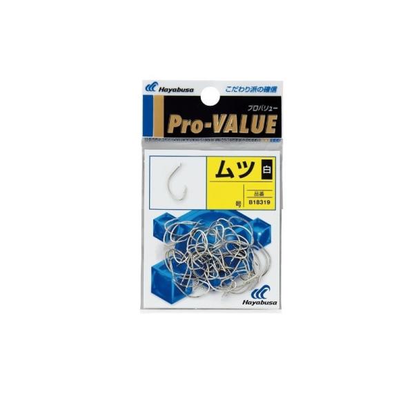 Hayabusaハヤブサ　プロバリュームツ白●品番:B18319●鈎:12●入数:48●製品形態:鈎●色:白