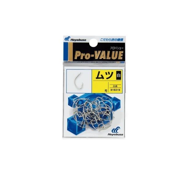 Hayabusaハヤブサ　プロバリュームツ白●品番:B18319●鈎:14●入数:38●製品形態:鈎●色:白