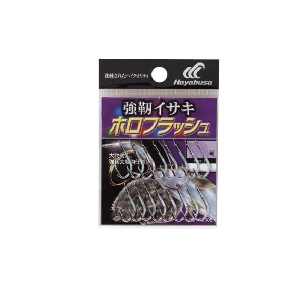 Hayabusaハヤブサ　強靭イサキ ホロフラッシュ シルバー●品番:BS305●鈎:11●入数:16●製品形態:鈎●鈎種:強靭イサキ●色:白