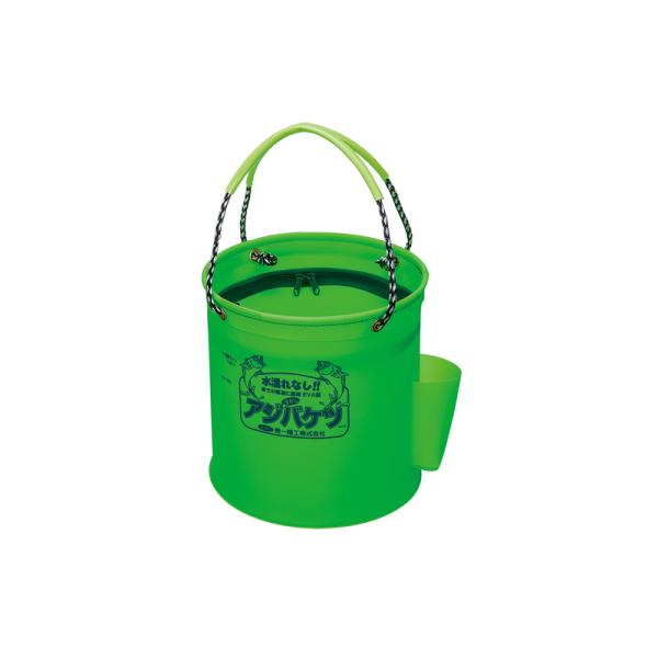 車での輸送に最適なアジ活かしバケツ。バケツの内側にファスナーを付けたので、外部へ水漏れしません。ファスナーからにじみ出た水は凹状フタの中心の小穴よりバケツに戻ります。水漏れしない輸送用アジバケツと、海中活かし用アジスカリのセットで使えばとて...