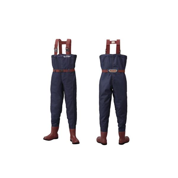 デニム調生地の透湿チェストウェダー水を通さず、湿気を放出する素材『G-TEX』加工を採用したデニム調生地のチェストウェダー。ウェーディング時に強力な防水性を保ちながらも、汗による湿気はどんどん放出し、快適な釣行が可能。コットン混デニム調のア...